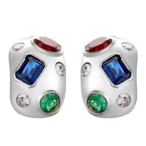 Onewildone Rhodium-plated Earrings
