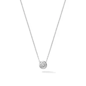 DOWER & HALL Fine Gold Solitaire Cascade Diamond Pendant