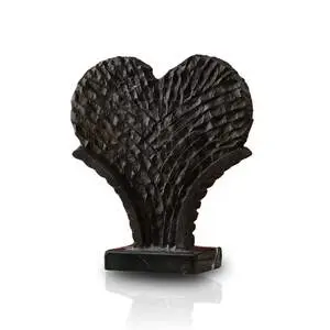 MARLETH Marble Palm Fan Sculpture - Black