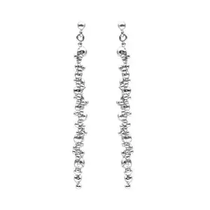 EVA REMENYI Céleste Deux Drop Earrings - Silver