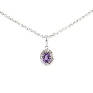 VINTOUCH ITALY Luccichio Amethyst Pendant Necklace - Purple/silver