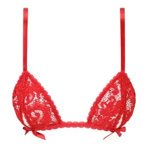 BELLE ET BON BON Valentina Bright Cherry Lace Bralette Valentine Special - Red