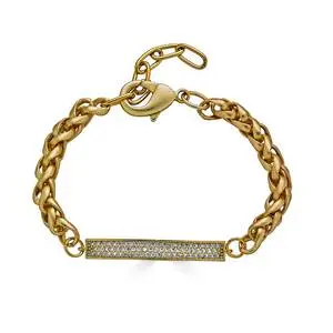 LONI PAUL JEWELRY Matte Pave Connector Bracelet