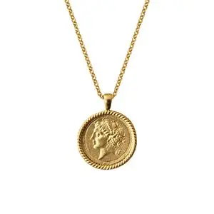 ASSUWA Parthenope Plated Ancient Coin Necklace - Gold