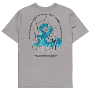 ANCHOR & CREW Heather Snake Another Good Day Organic Cotton T-shirt - Grey
