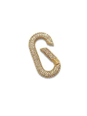 JAREDJAMIN Oval Pavé Clicker Clasp - Gold