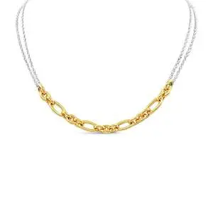LUTIRO Two Tone Chain Necklace - Gold
