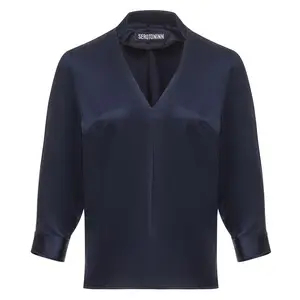 Women's Silk V-Neck Blouses