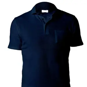 Jacques Zolty Pierre Terry Cotton Polo Dark Navy
