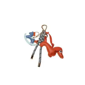 POP UPS BRAND Keychain With Stone And Charms - Grey