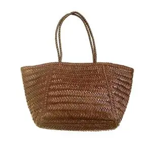 Pink Haley Handwoven Leather Tote