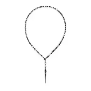 SALLY SKOUFIS Luna Alchemy Rhodium-plated Necklace With Pearl - Black