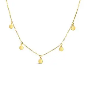 LUTIRO Mini Disc Pendant Necklace - Gold