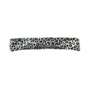 SYLKI Leopard Print Silk Headband - Black