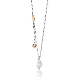 UNALOE Baroque Pearl Pendant Necklace - Silver