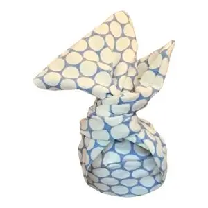 ROMER MILLINERY Twisturban Turban In Cotton Matelass - Blue/white