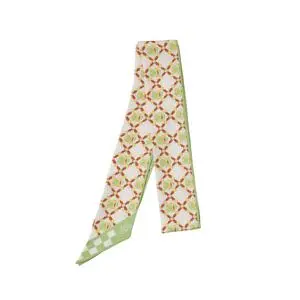 MAESE PLACE Pistachio Granada Twilly Silk Scarf - Green