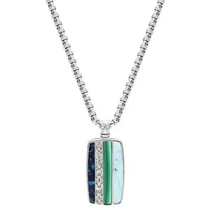 NIALAYA JEWELRY Trinity Pendant Necklace - Silver