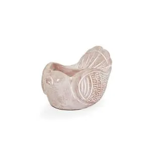 KORISSA Neutrals Terracotta Tea Light Candle Holder Bird - Orange
