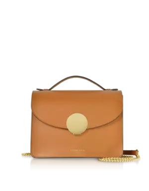 LE PARMENTIER Ondina Top Handle Shoulder Bag - Brown