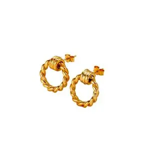POSH TOTTY DESIGNS Tether Hoop Stud Earrings - Gold