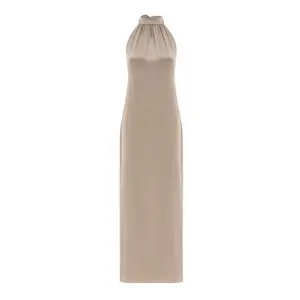 Silk Dresses with Back Slit