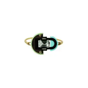 GISSA BICALHO Deco Rectangular Stone Acrylic Bracelet - Green