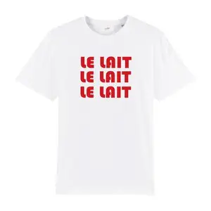 FANCLUB Le Lait Slogan T-shirt - White/red