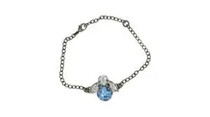 VICKISARGE The Bee Bracelet In Platinum Blue