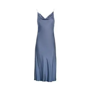 Mionè Midi Silk Slip Dress - Blue