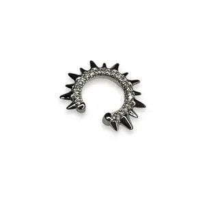 JAGGED HALO JEWELRY Ear Cuff - Black