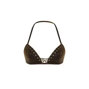 MAISON SEL Leather Bra - Brown