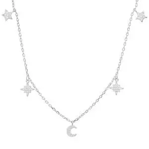 KYLIE HARPER Celestial Charm Necklace - Silver