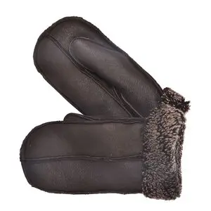 OWEN BARRY Sheepskin Mittens - Brown