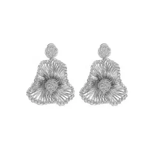 LAVISH BY TRICIA MILANEZE Handmade Wire Earrings - Silver