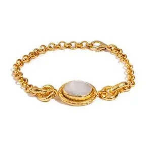 EBRU JEWELRY Lunar Glow Moonstone Adjustable Bracelet