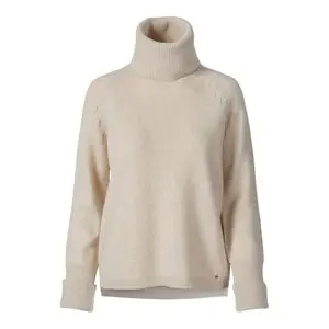 TIRILLM Chunky Knit Turtleneck Pullover - Beige