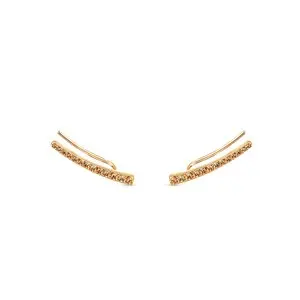 SALLY SKOUFIS Naked Champagne Diamond Ear Climbers - Gold
