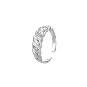 EVERY WAVE Twine Braided Ring - Silver