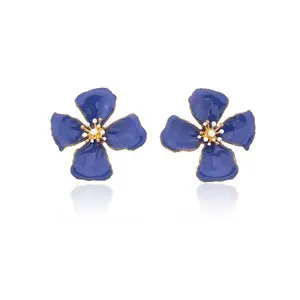 MILOU JEWELRY Hibiscus Flower Earrings - Yellow