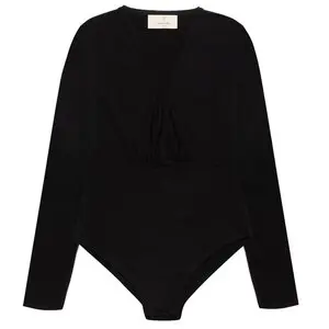 PERALUNA Devon V-neck Knit Bodysuit