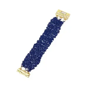 Saachi Crochet Chain Statement Bracelet - Black