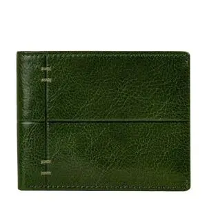 TIME RESISTANCE Leather Bifold Wallet Poetic Justice - Green