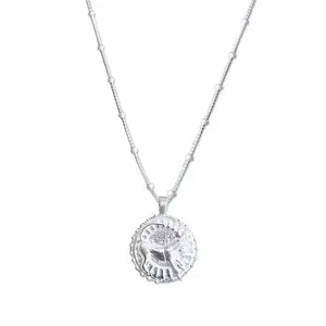 RIZE Leo Zodiac Double Sided Necklace - Silver
