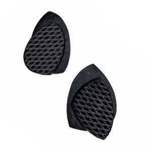 WAIWAI Meld Leather Stud Earrings - Black