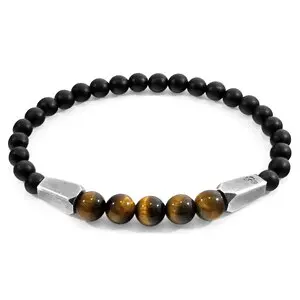 ANCHOR & CREW Tigers Eye Hukou Stone Bracelet - Brown
