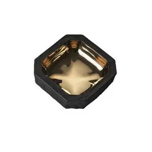 EAGLADOR Black / Gold Ashtray Cast Bronze Hexagonal Bowl - Black/gold