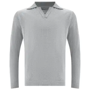 PERALUNA Polo Neck Fine Knit Pullover