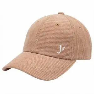 YAE; Embroidered Corduroy Cap - Brown