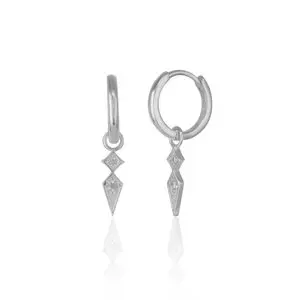 SPERO LONDON Sterling Rhombus Drop Earrings - Silver